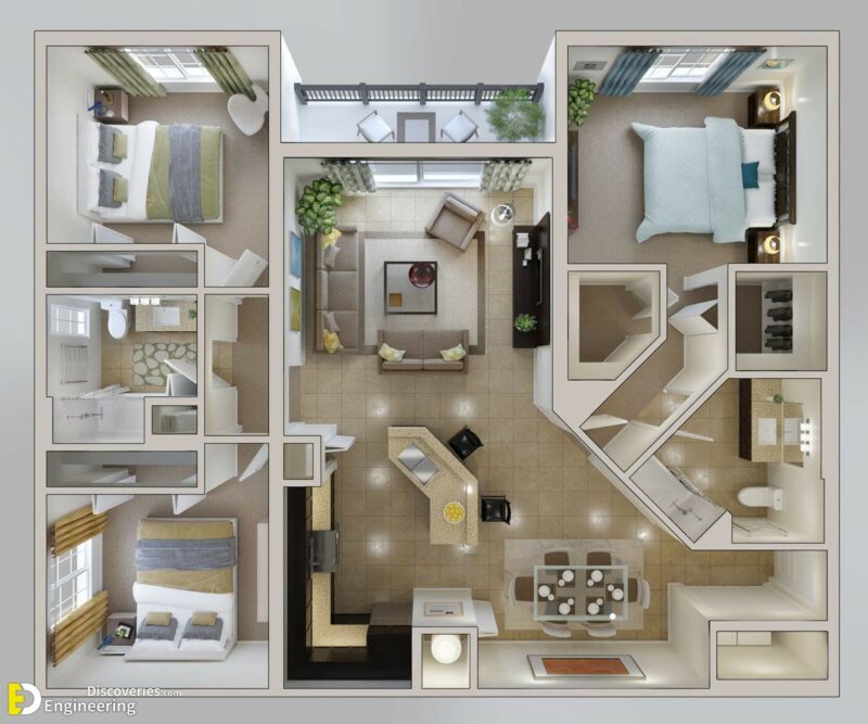 3D plan Top view amazing Ideas - Engineering Discoveries